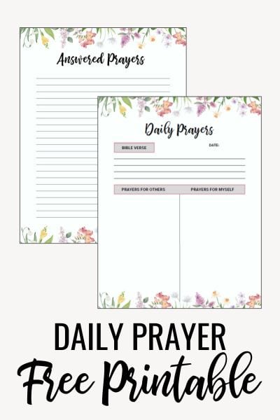 Daily Prayer Free Printable